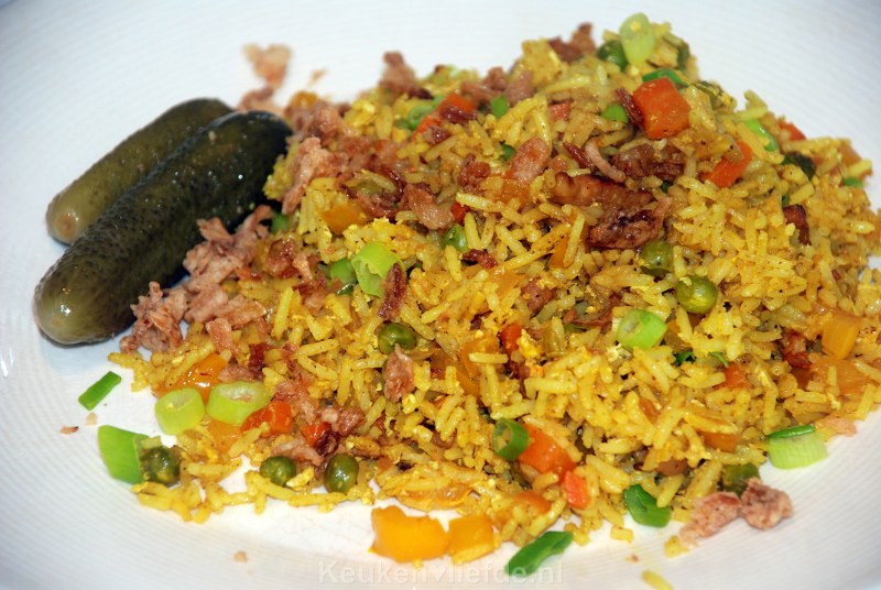 Gebakken gele rijst met ei | Keukenliefde