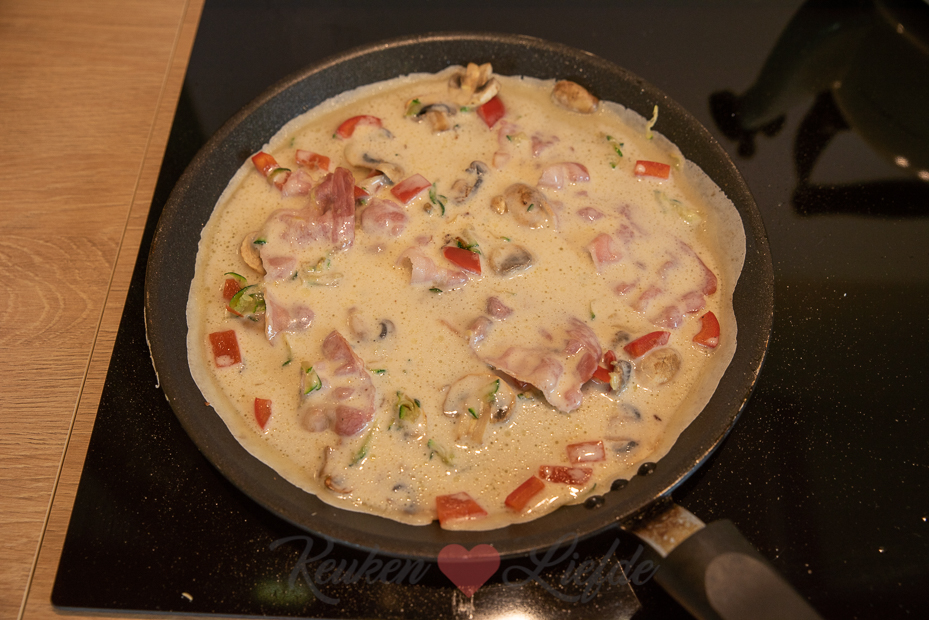 Pannenkoek met spek en groenten - KeukenLiefde